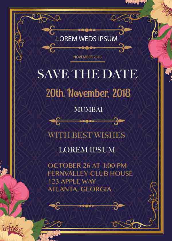 Download Wedding Card Templates Free Download Indian Background